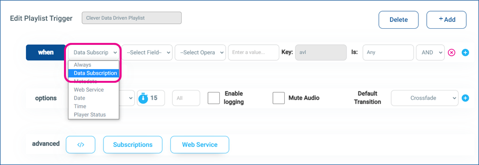 Using Non Data Triggers