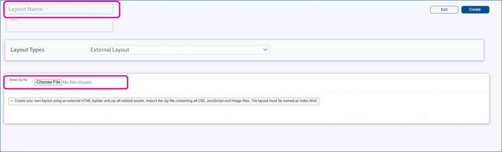 How to Add External Layouts Built in an External HTML Editor
