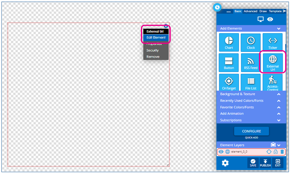 Adding External URLs