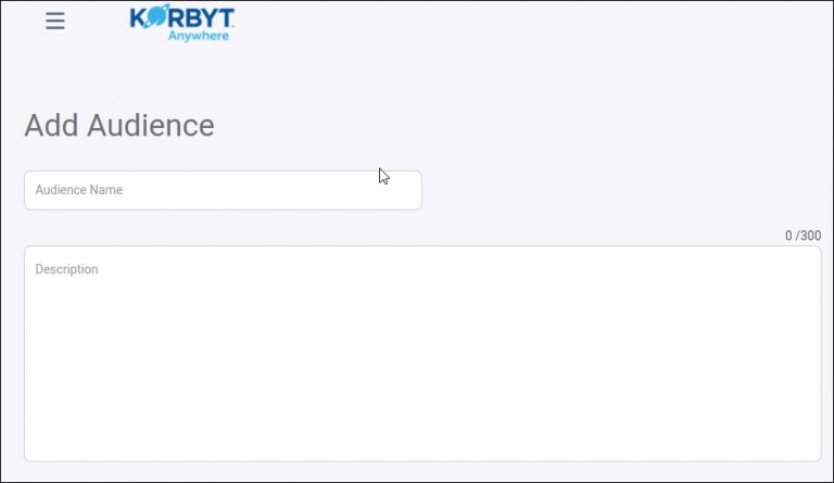 Creating Audiences | Korbyt Knowledge Base