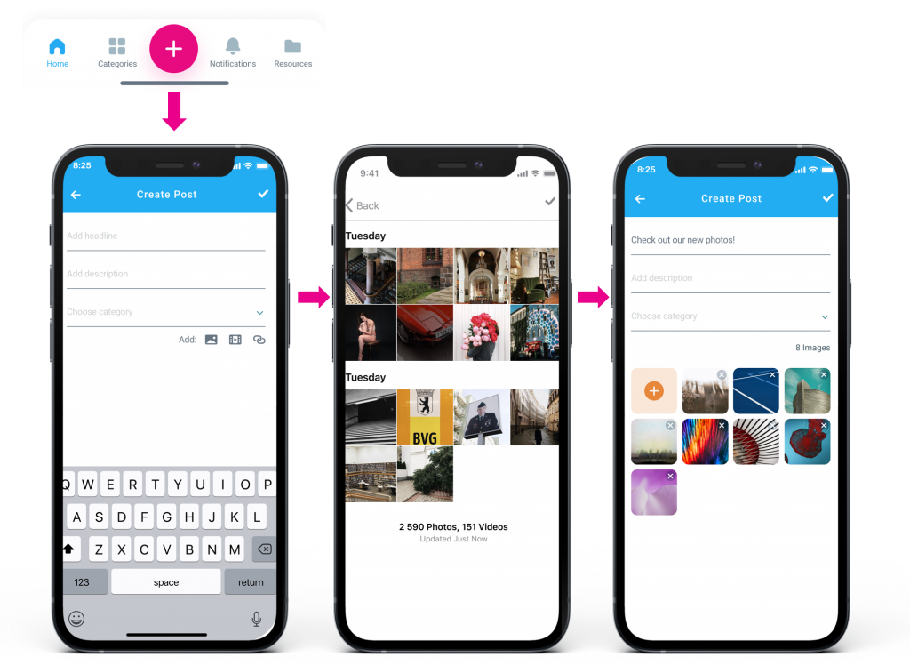Using the Mobile App to Create Posts | Korbyt Knowledge Base