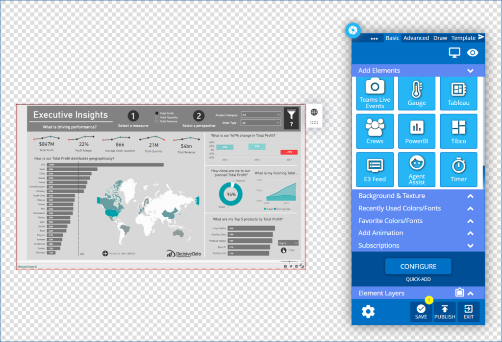 How to Create a Layout with PowerBi Element | Korbyt Knowledge Base