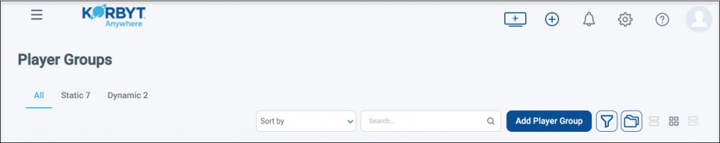 Creating Player Groups | Korbyt Knowledge Base
