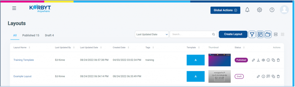 Creating and Managing Layouts - Classic Experience | Korbyt Knowledge Base