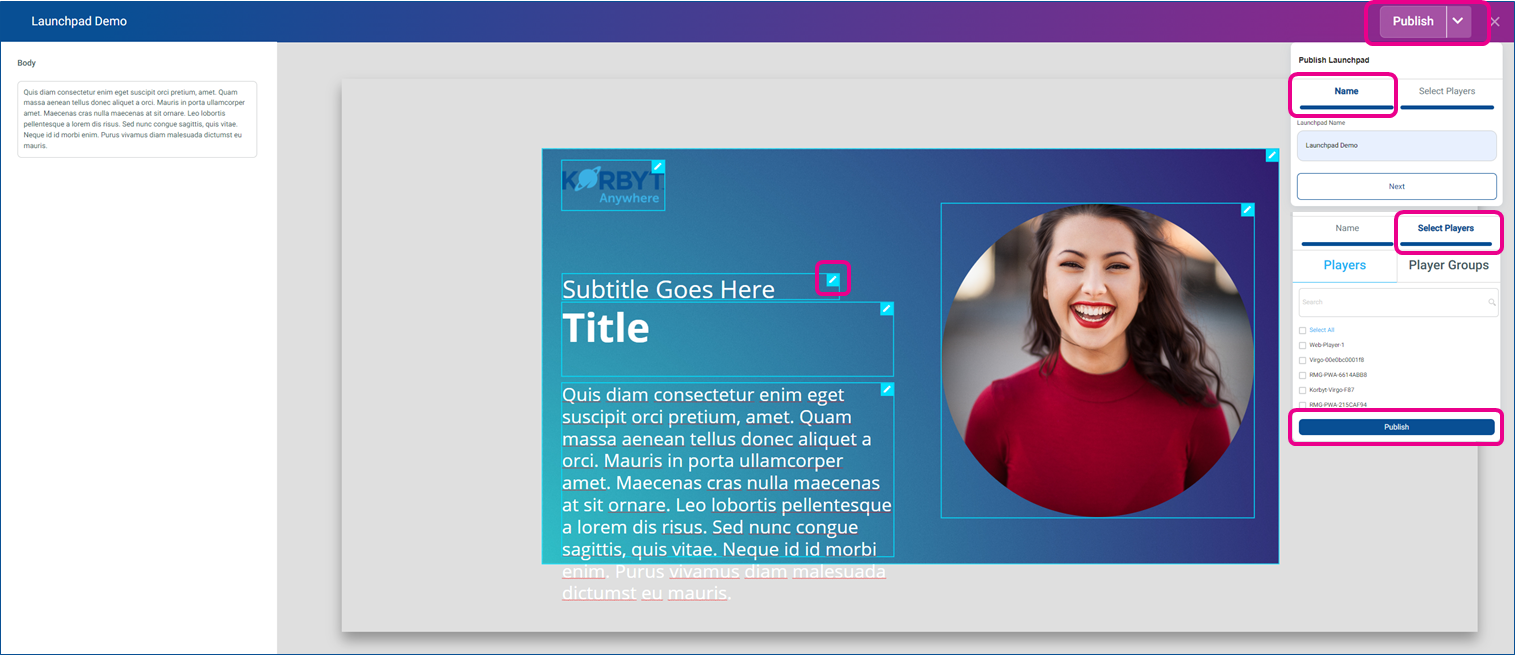 Guide to Korbyt Launchpads and Predefined Layout Templates | Korbyt ...