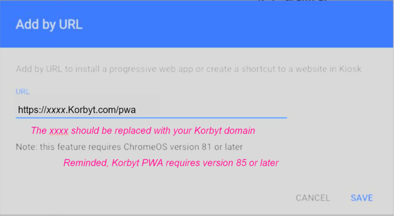 How To Configure The Korbyt PWA Player On A Chrome Device | Korbyt Knowledge Base