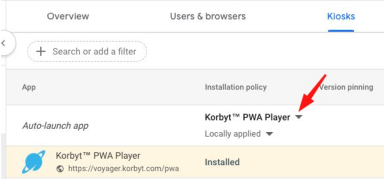 How To Configure The Korbyt PWA Player On A Chrome Device | Korbyt Knowledge Base